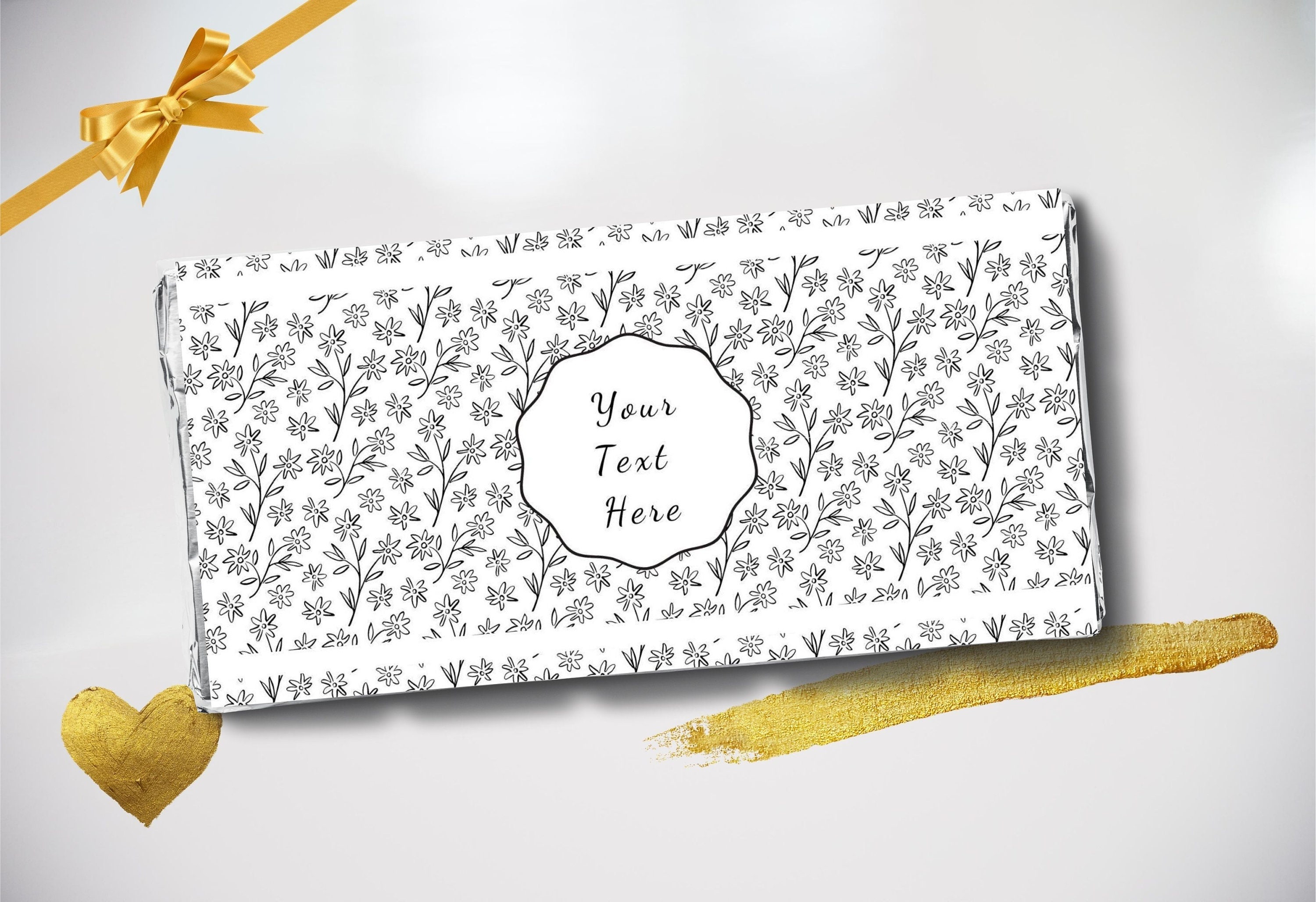 Custom Chocolate Wrapper Personalised Wrapper Minimalist | Etsy