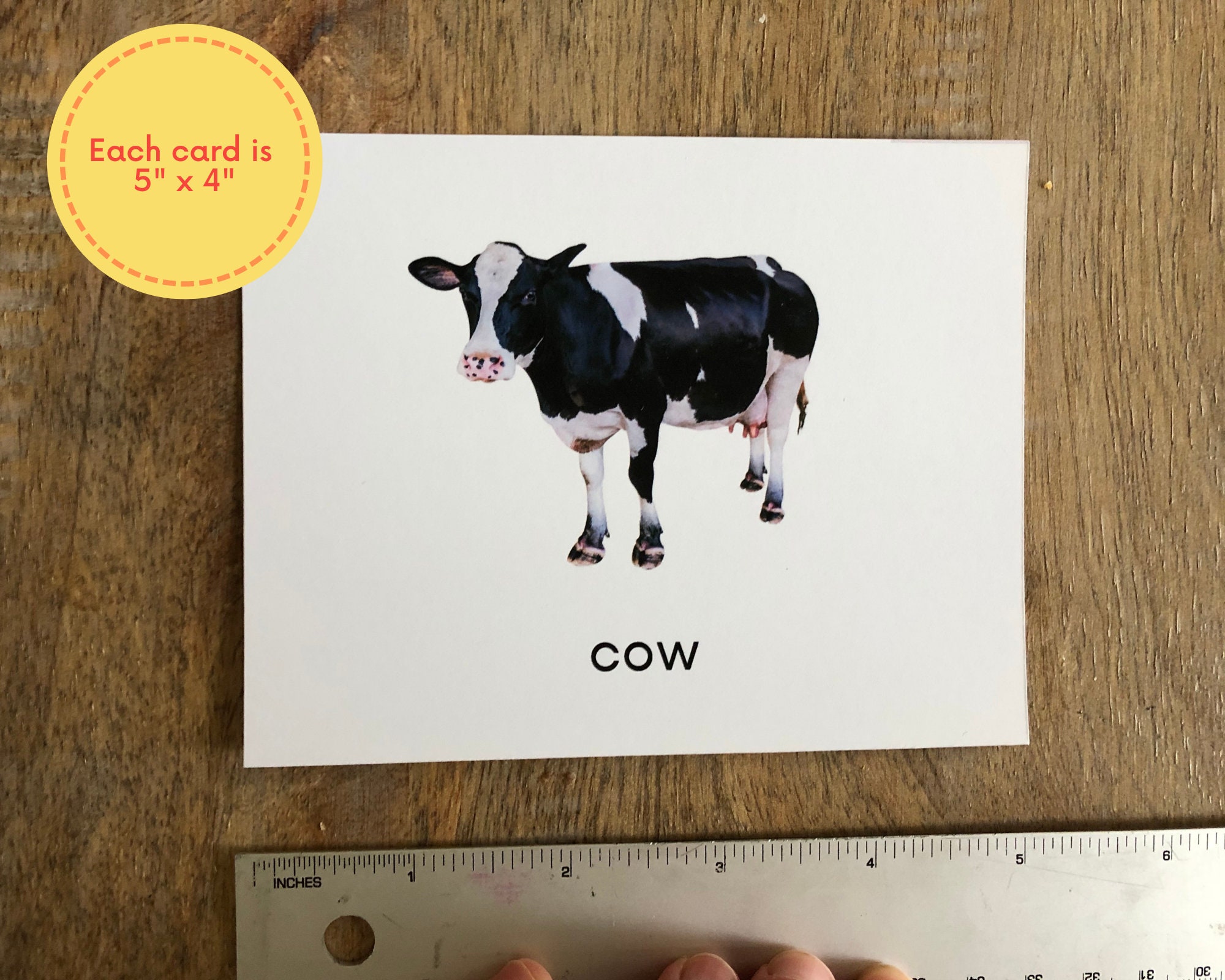 FARM ANIMALS /montessori Flash Cards / Toddler Activity / Preschool ...