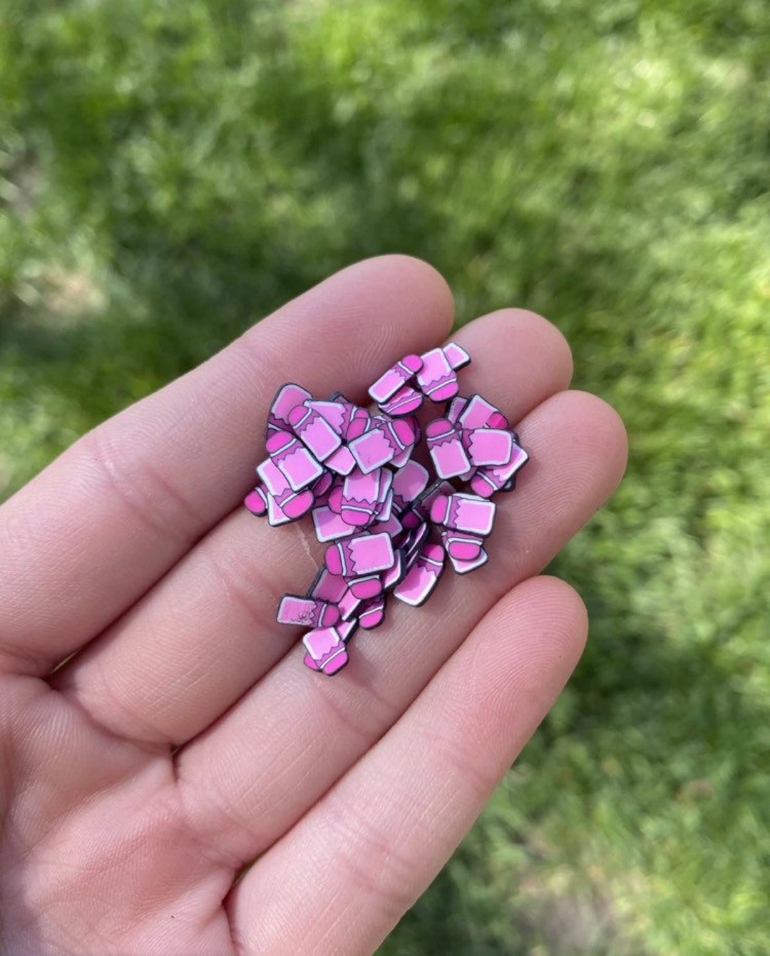 Pink Lipstick Polymer Clay Slices - Etsy