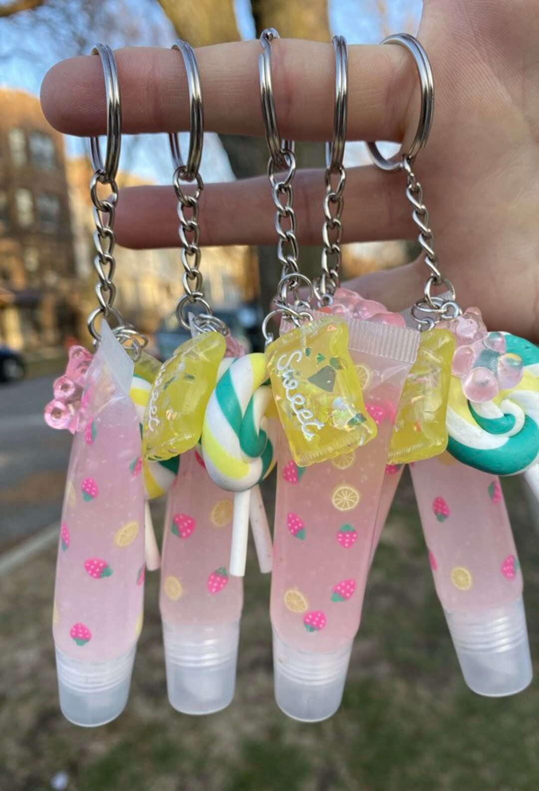 Strawberry Lemonade Keychain Lipgloss - Etsy