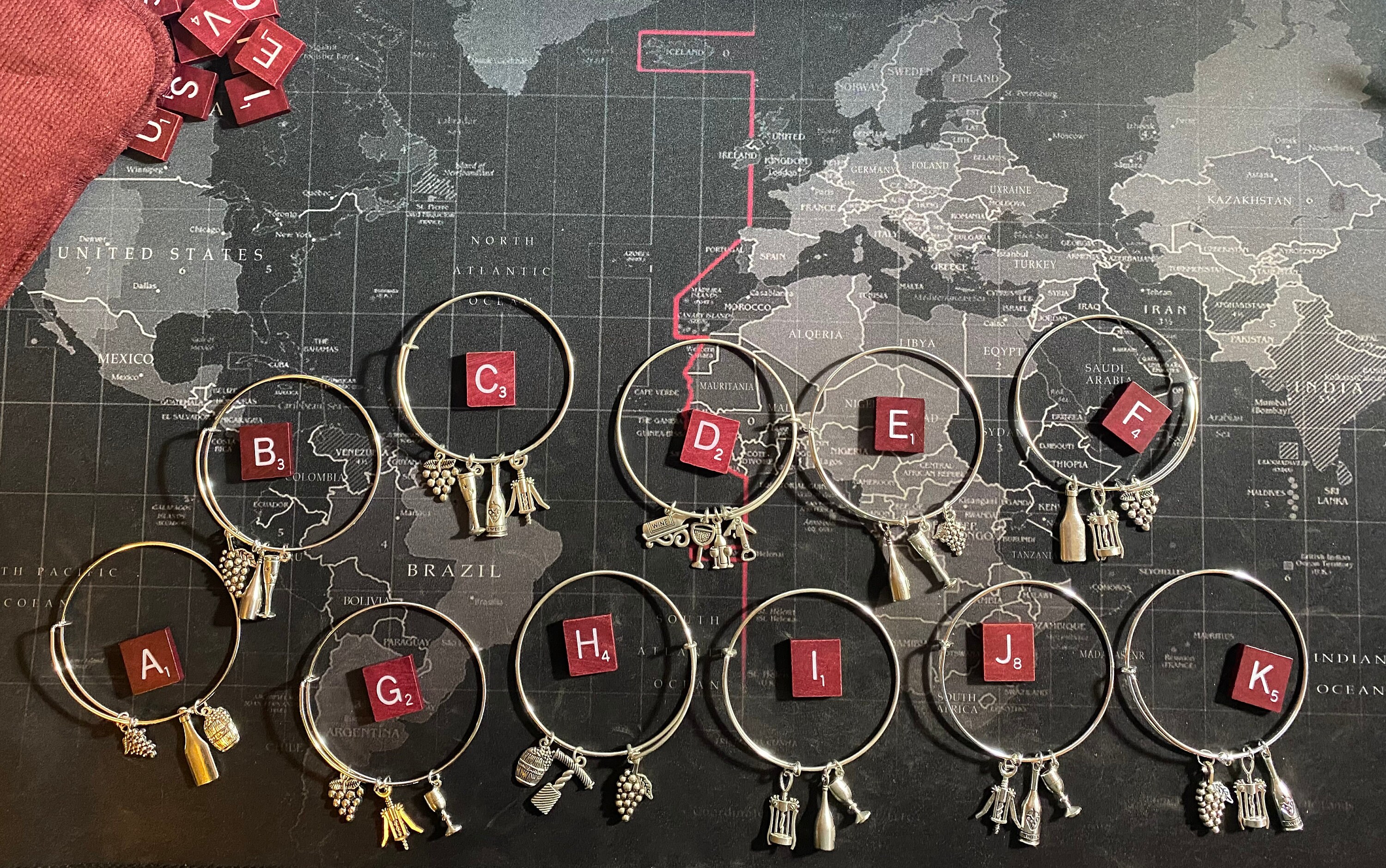 Wine Expandable Bangle Bracelets - Etsy