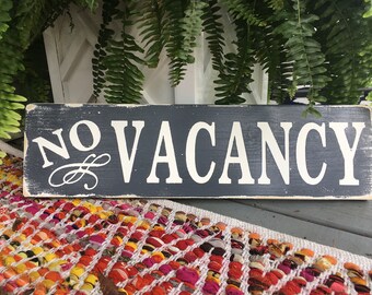 Wood No Vacancy Sign - Etsy