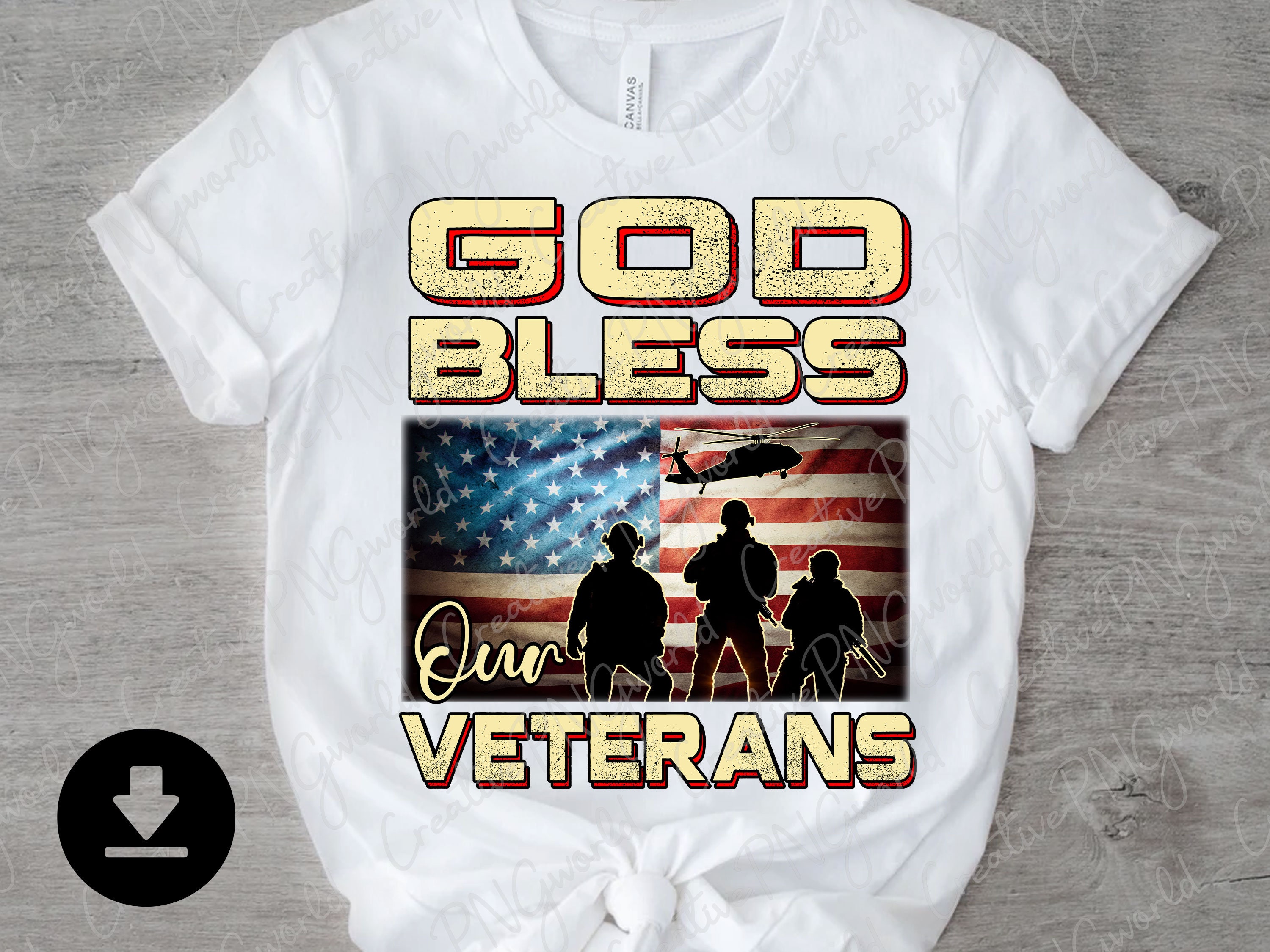 God Bless Our Veterans PNG File Digital Download | Veteran Day Png ...