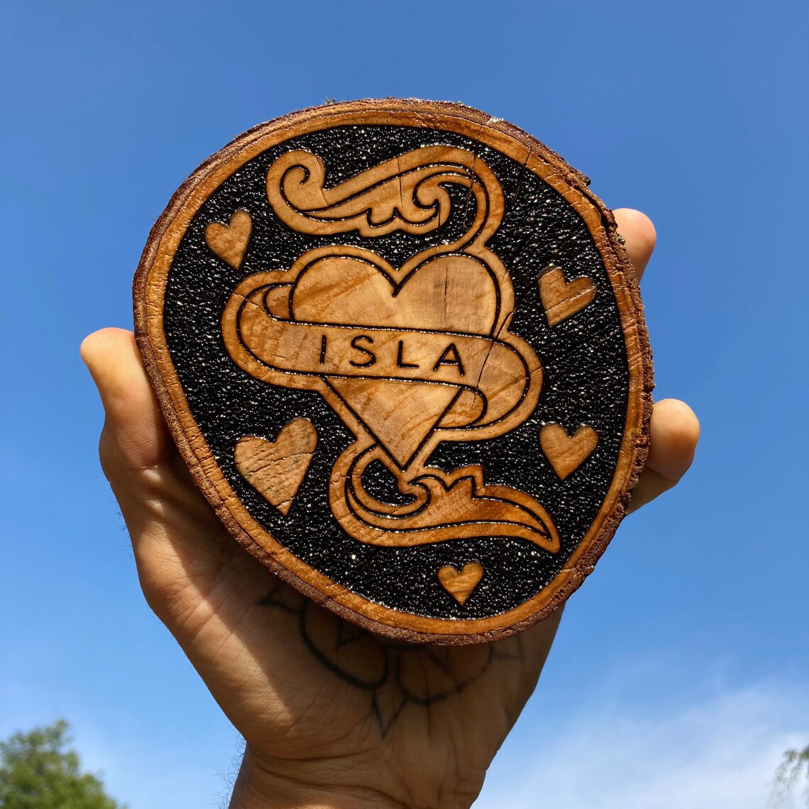 Personalised Handmade Wood Burn Name Sign - Rustic Home Decor Gift Art ...