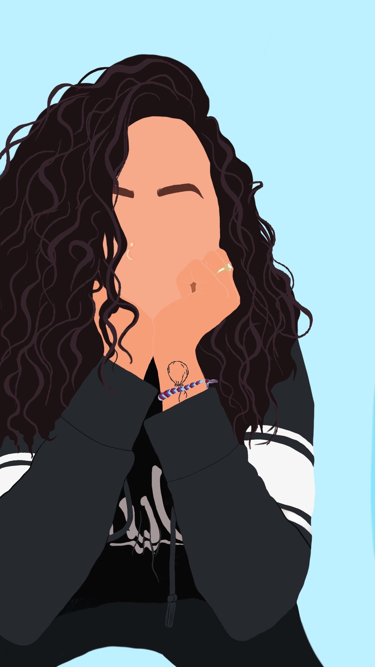 Custom Digital Faceless Portrait 2 Person - Etsy