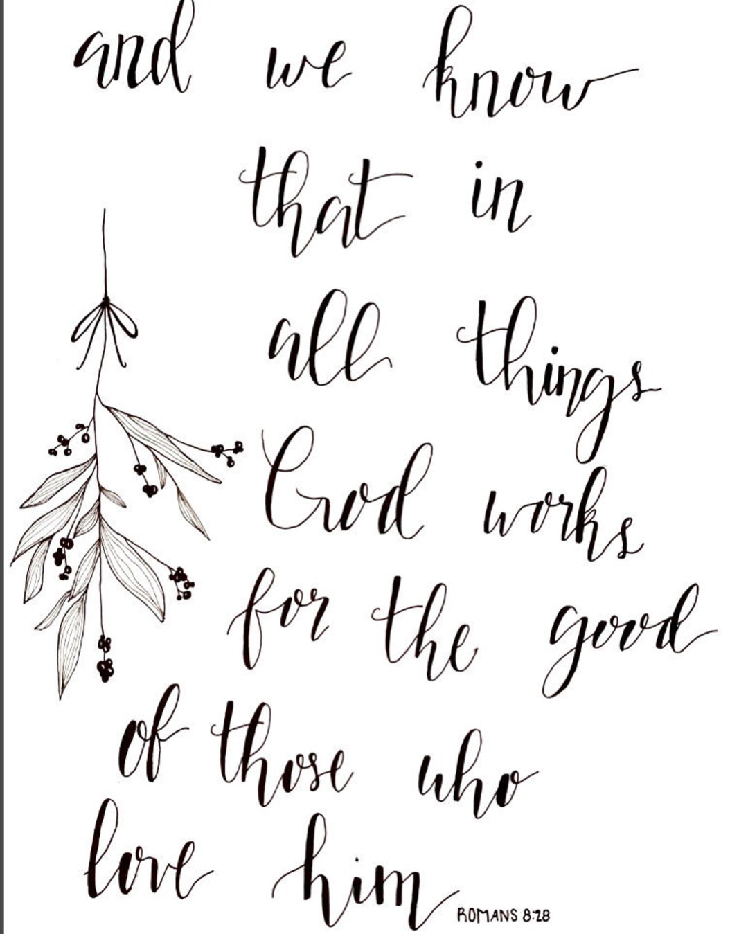 Custom Calligraphy Handwritten Scripture Quote Lyric Quote - Etsy