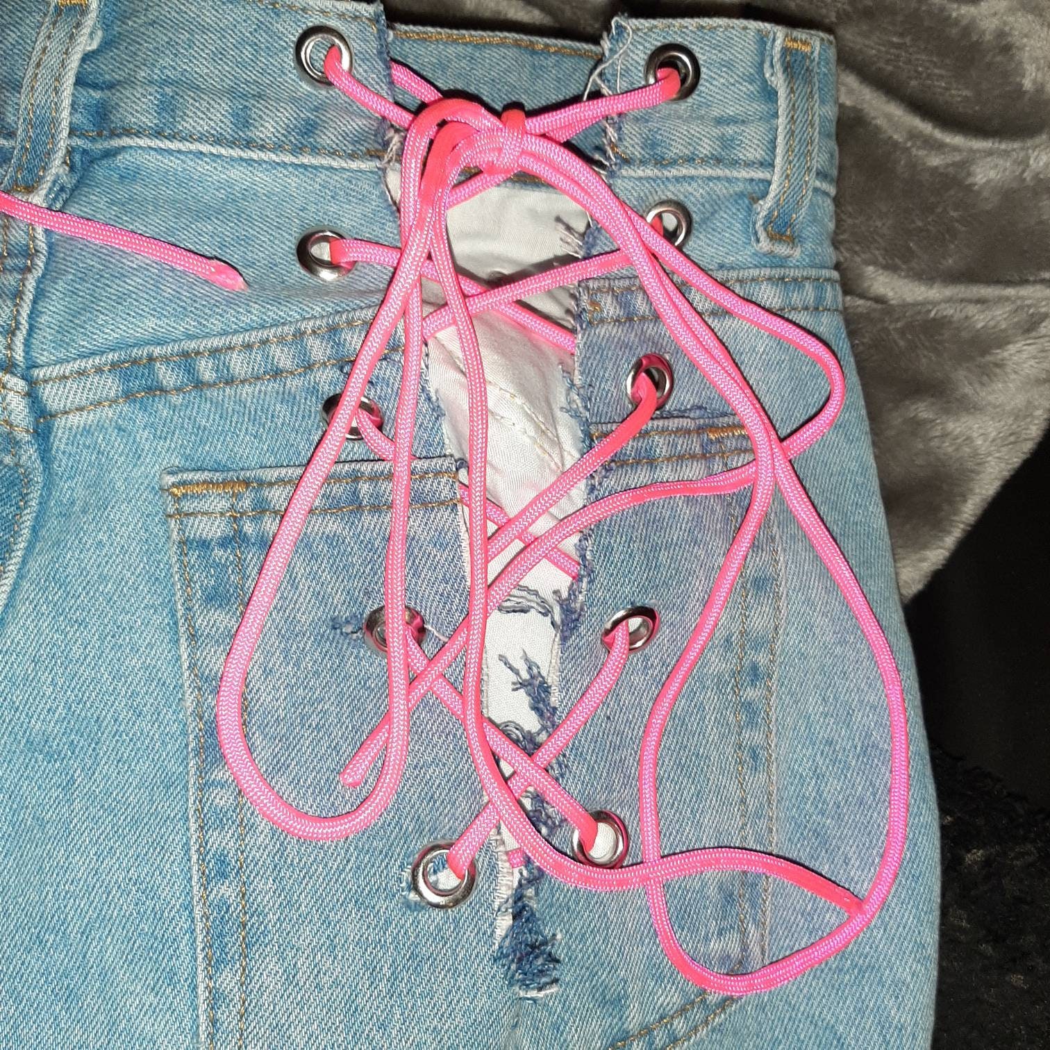 Lace up Jeans | Etsy