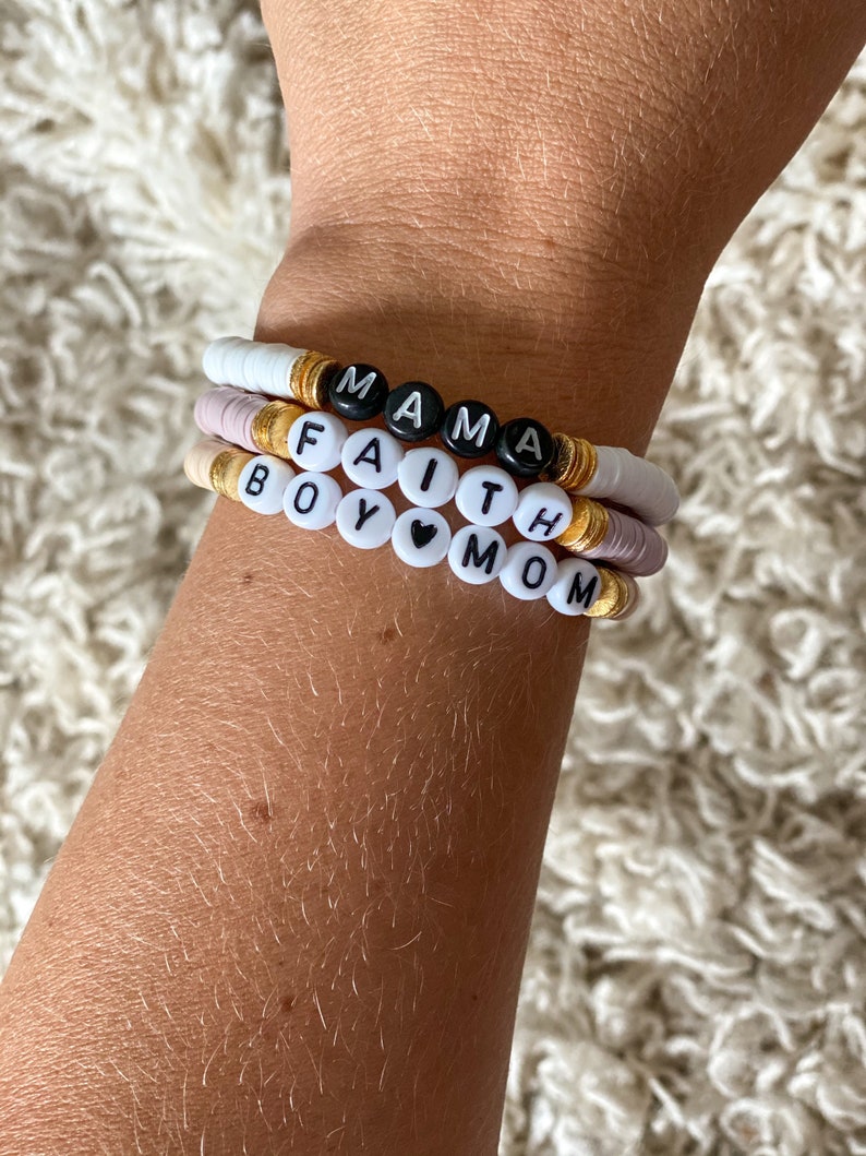 Custom Name bracelets 6mm | Etsy