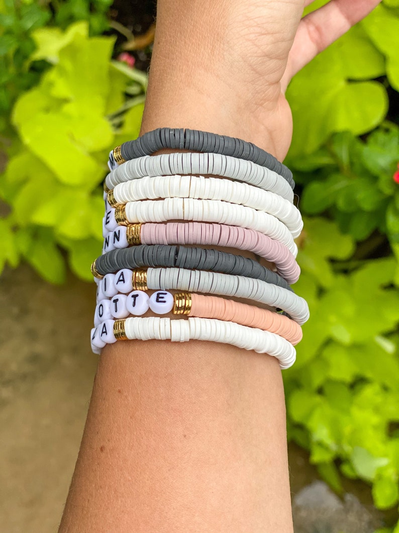 Custom Name bracelets 6mm | Etsy