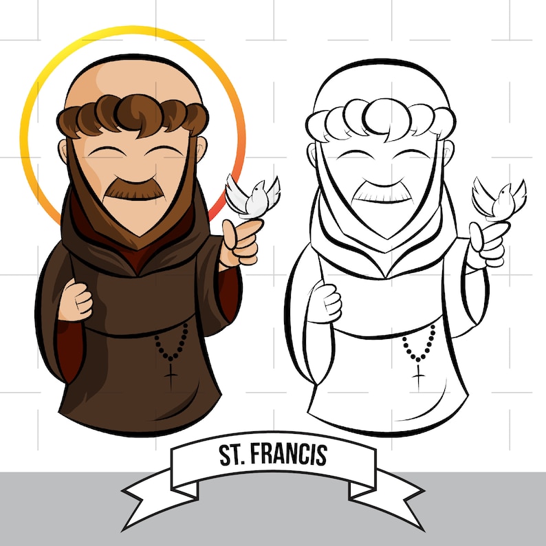 Cute Saints Cliparts Bundle Religious Vector Saint - Etsy