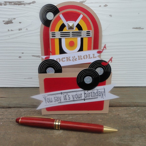 Juke Box Birthday Card - Etsy