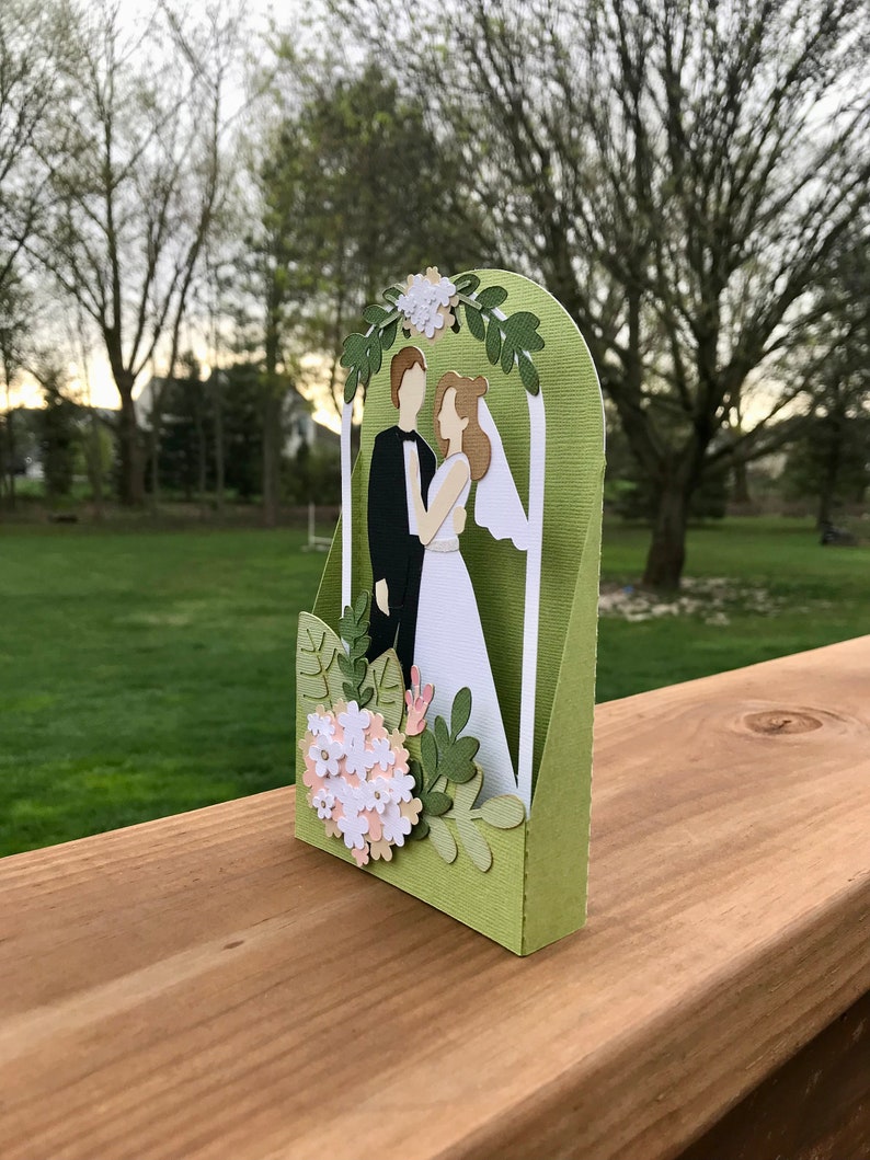 Bride and Groom Wedding Pop-up Card - Etsy