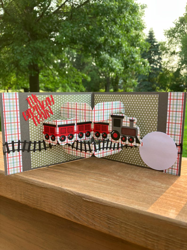 Pop up Birthday Train Card - Etsy