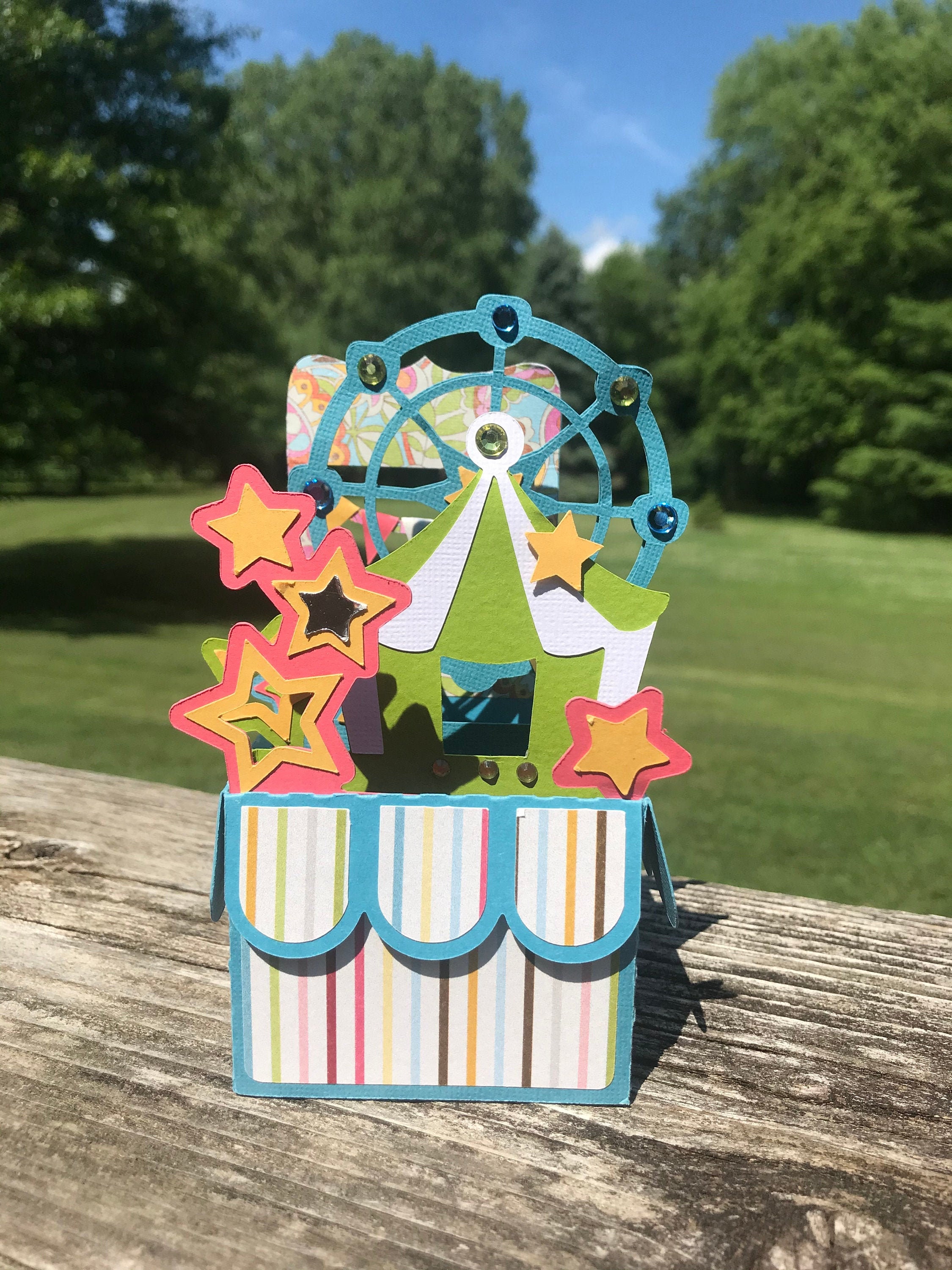 Carnival Birthday Card, Birthday Card - Etsy