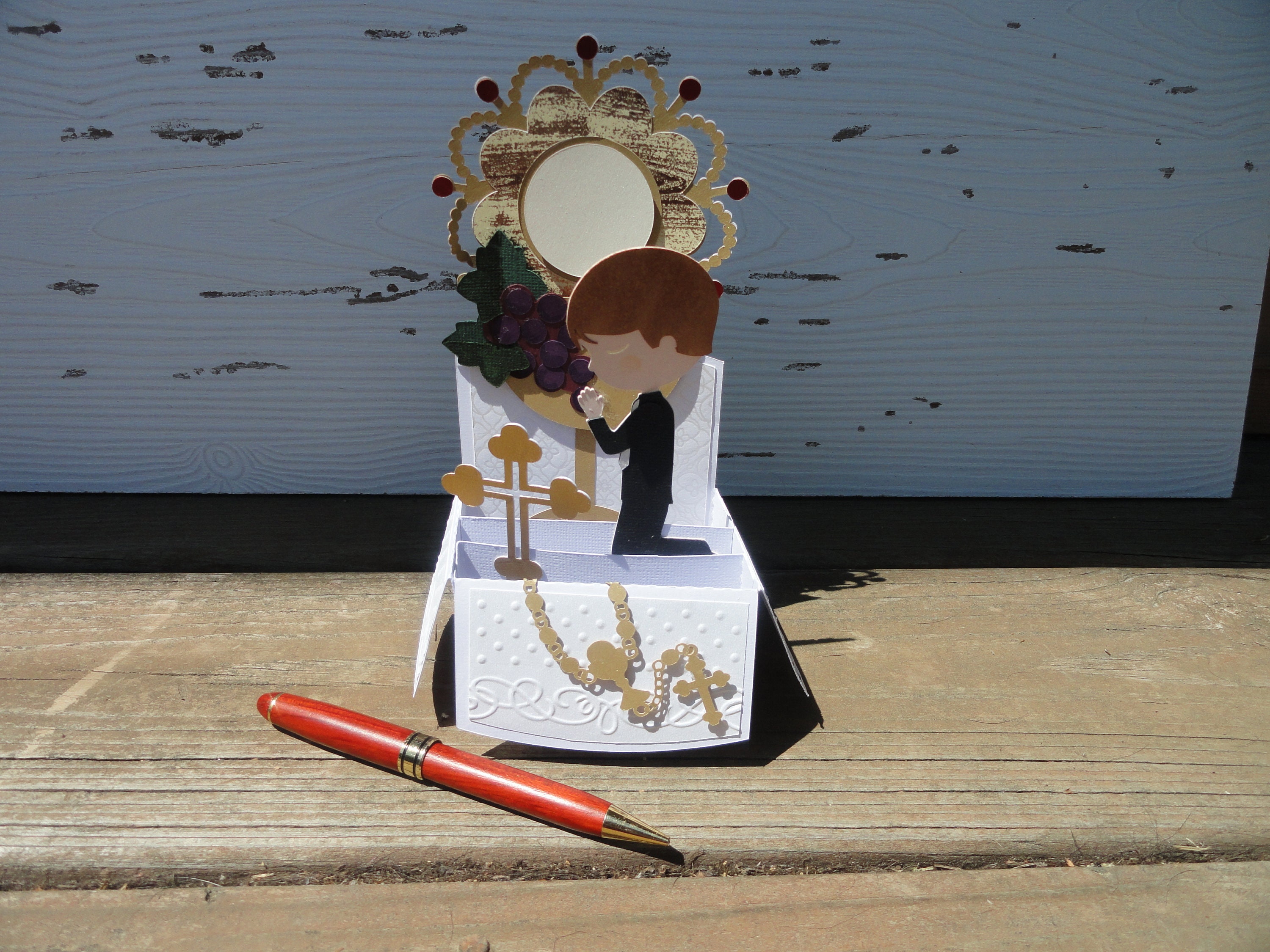 3D Pop up Boy 1st Communion Card - Etsy