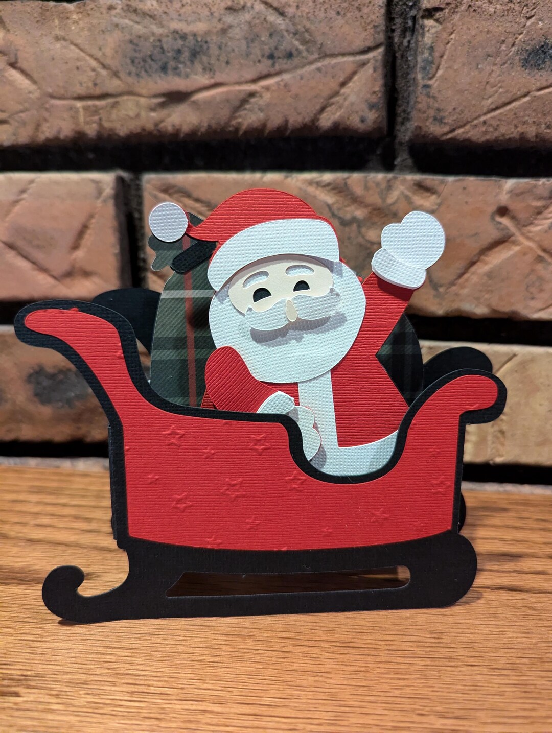 Santa in Sleigh Pop up Card - Etsy