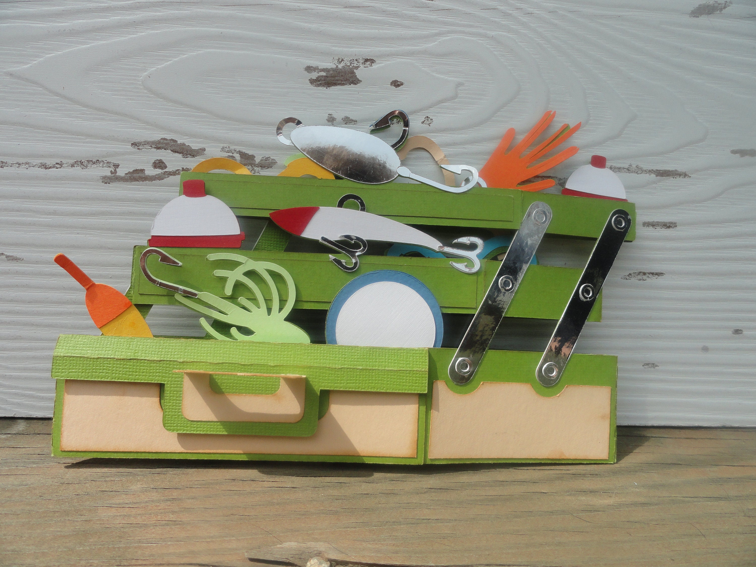 3d Pop-up Tackle Box Card, Tackle Box Card, Fishing Card, Birthday Card ...