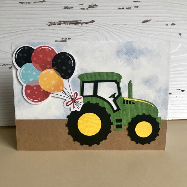 Funny Tractor Birthday Card - Etsy