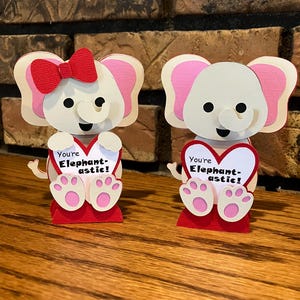 Valentine's Day 3D Pop up Elephant Card - Etsy
