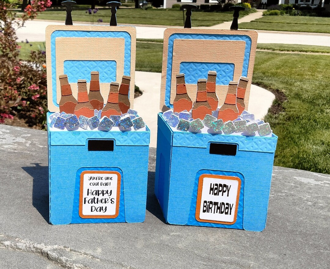 Cooler With Beverages Pop up Card - Etsy