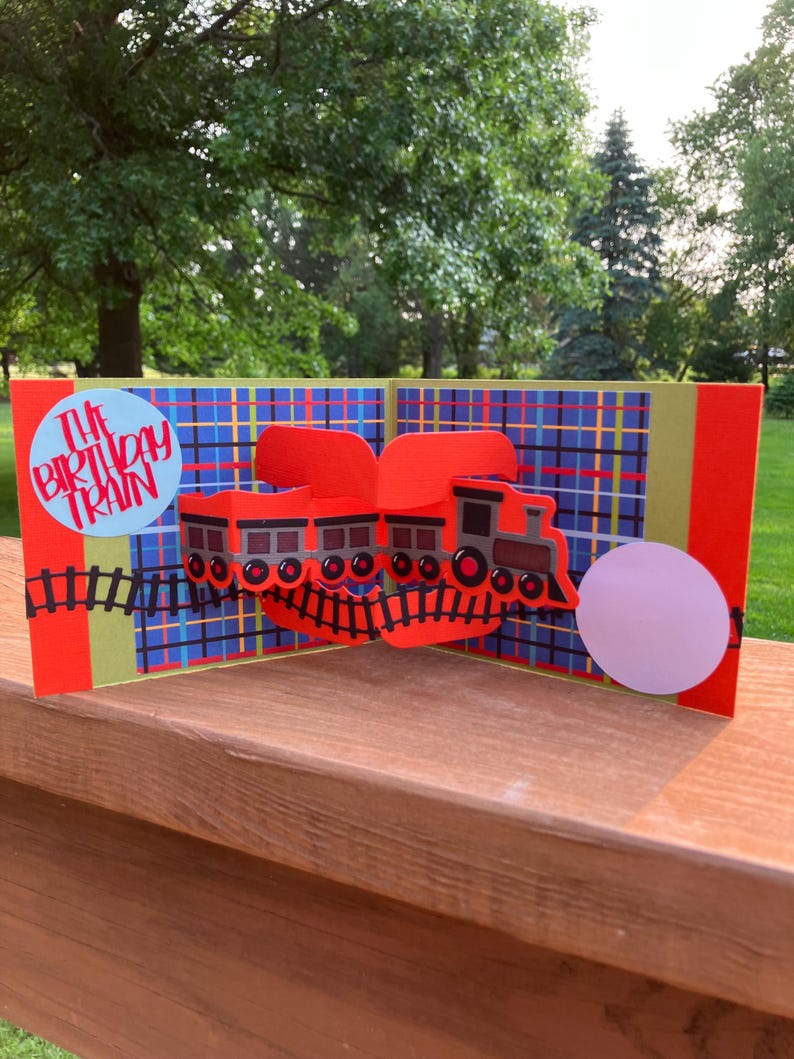 Pop up Birthday Train Card - Etsy