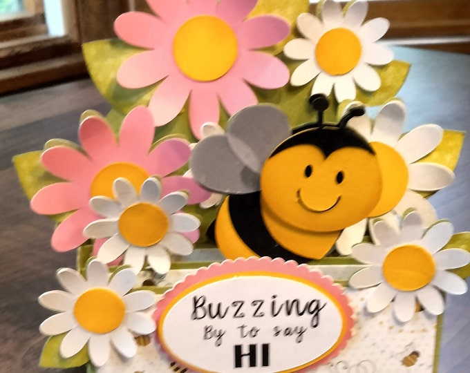 Bee Pop up Greeting Card - Etsy