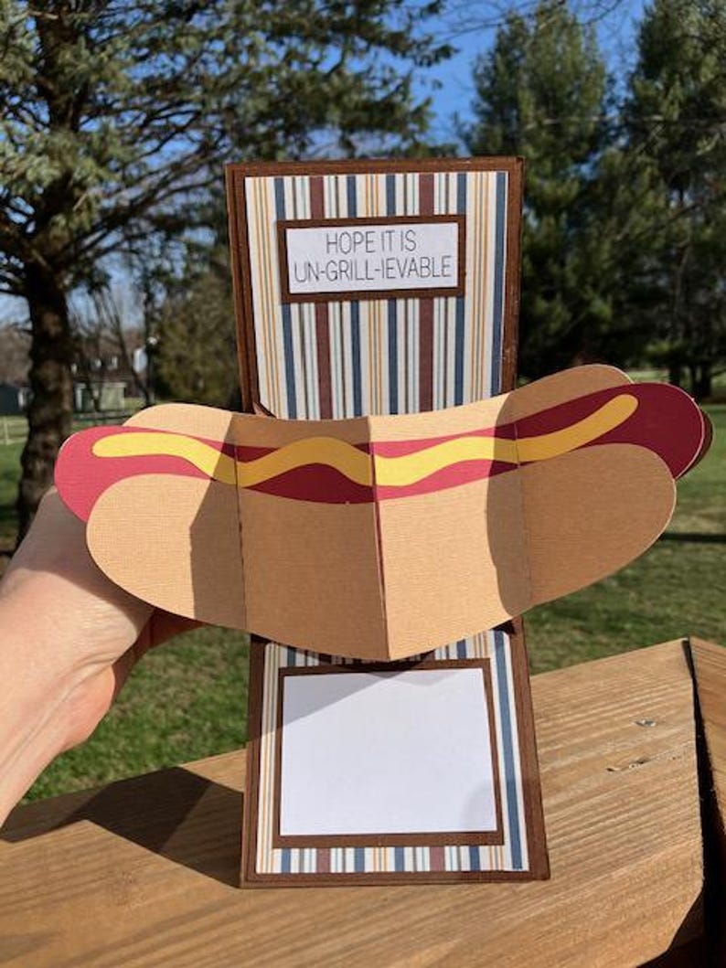 Grill Twist and Pop Hot Dog Card - Etsy