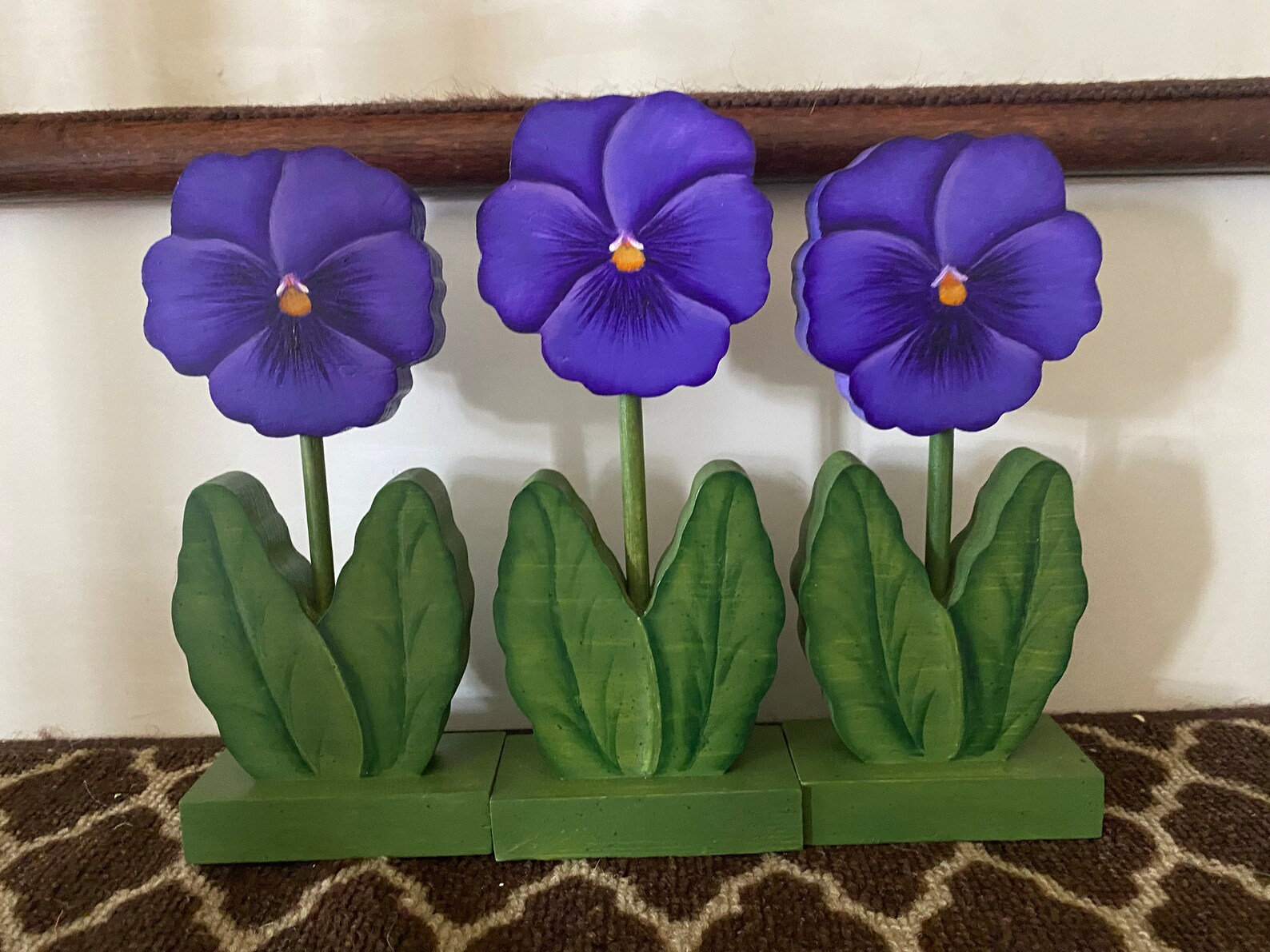 Wooden Hand Painted Pansies. Ready for Spring to Summer Decorating ...
