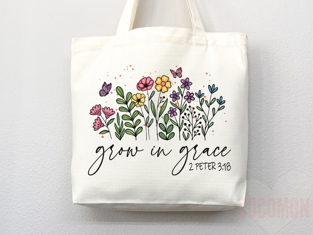 Faith Tote Bag Christian Tote Bag Canvas Gift Religious Gift Scripture Gift Bible Verse ...