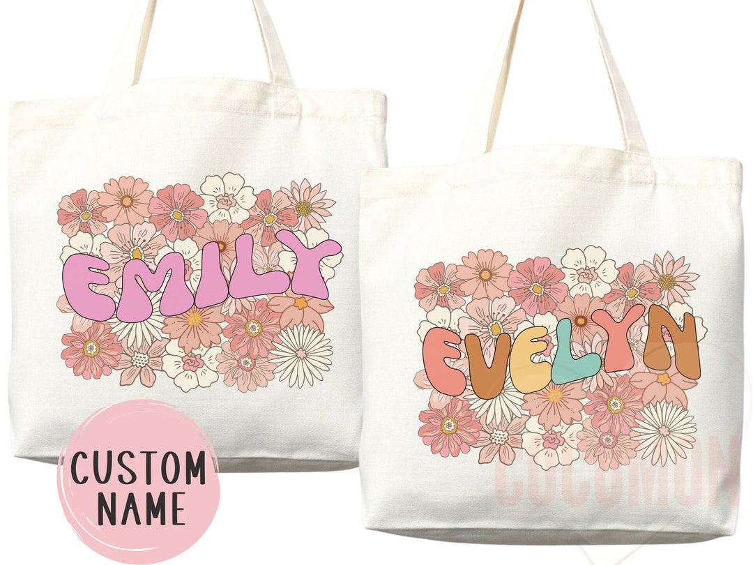 Personalized Name Bag Custom Name Tote Bag Custom Gift - Etsy