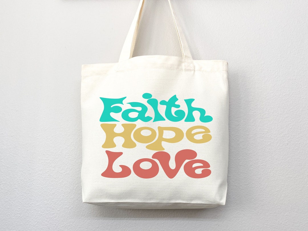 Faith Tote Bag Christian Tote Bag Canvas Gift Religious Gift Scripture ...