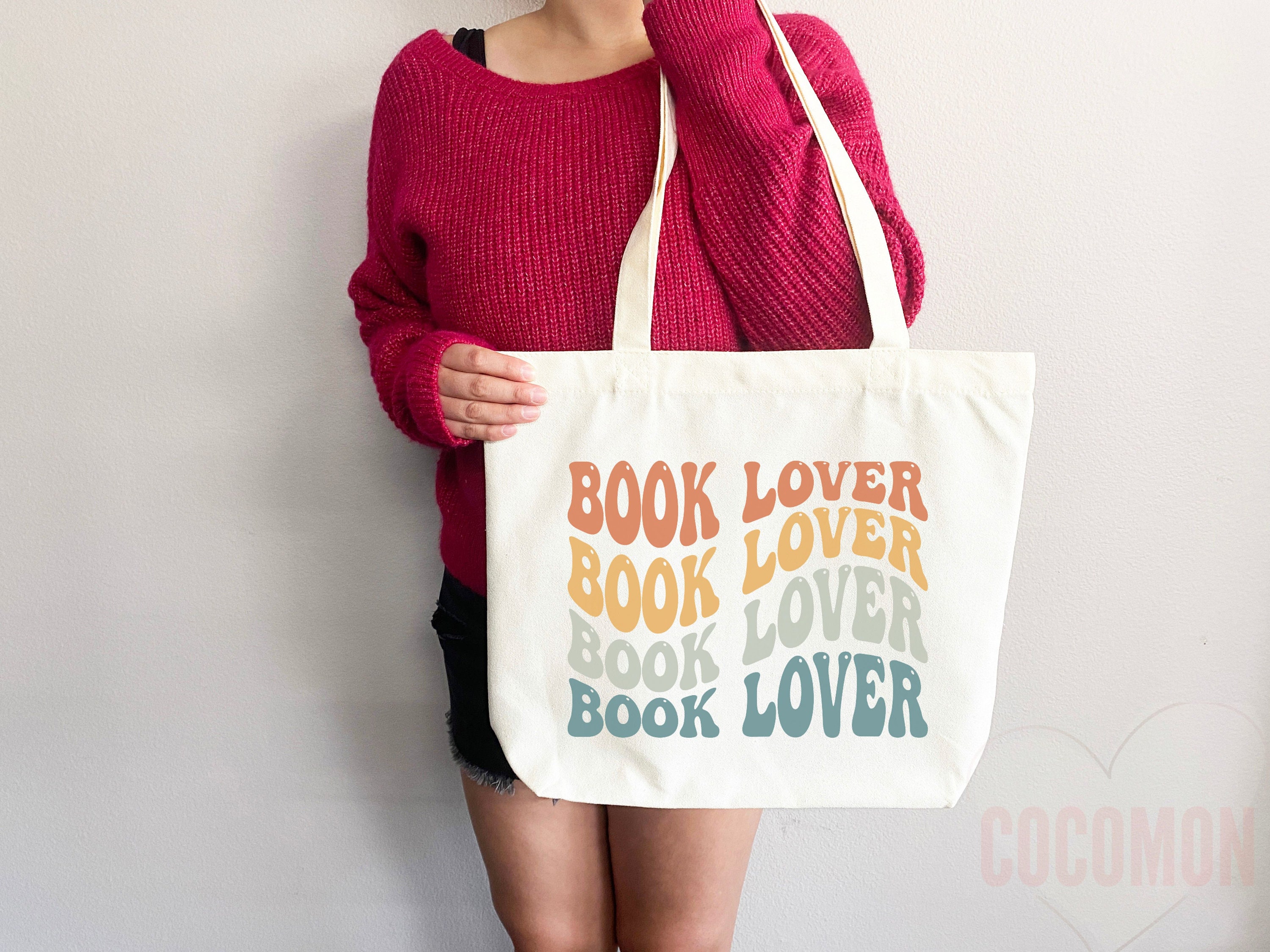 Book Lovers Tote School Bag Gift for Book Lover Gift for Bookworms Gift ...