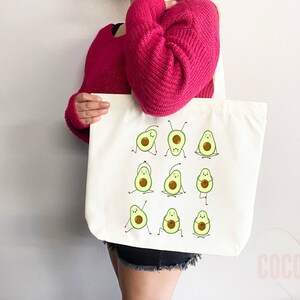 Cute Avocado Tote Bag Avocado Lover Gift Spring Tote Shopper Summer Bag ...