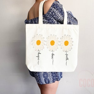 Faith Tote Bag Christian Tote Bag Canvas Gift Religious Gift Scripture ...