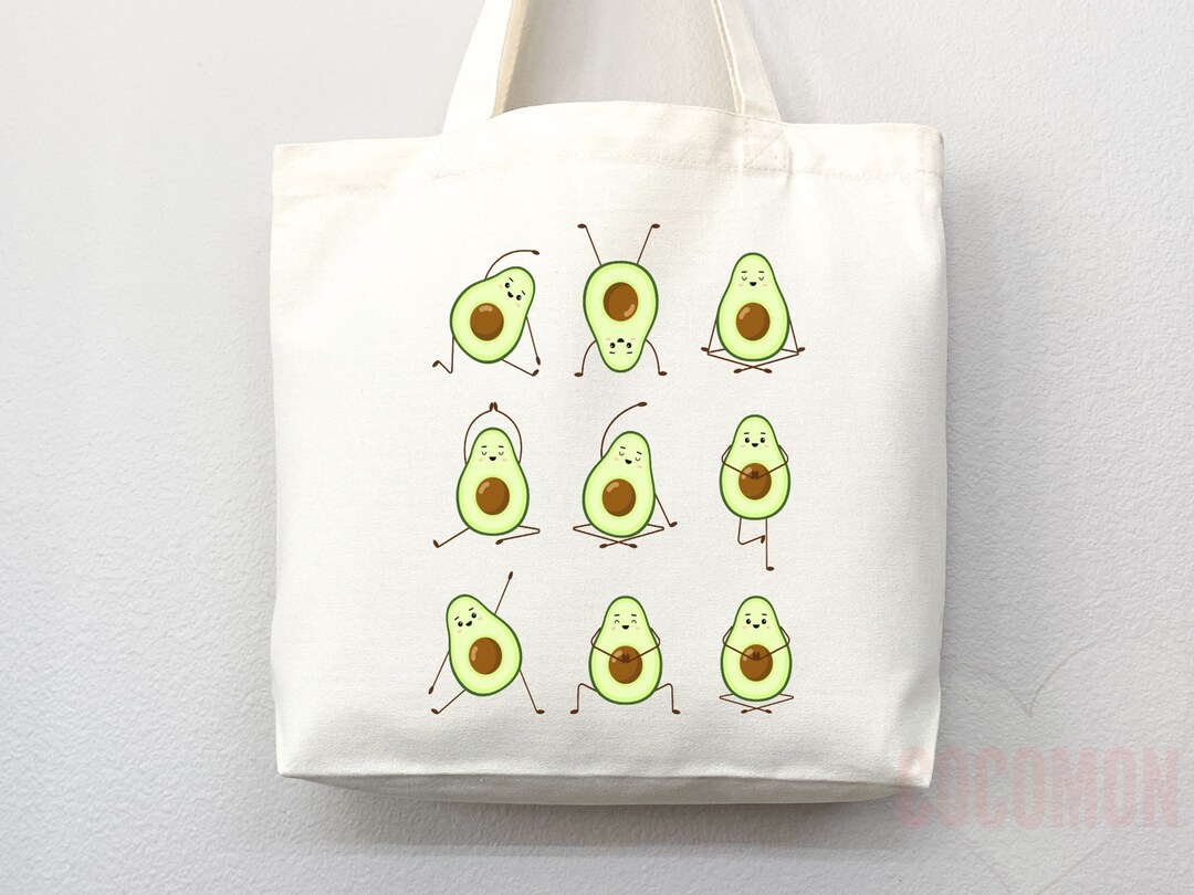 Cute Avocado Tote Bag Avocado Lover Gift Spring Tote Shopper Summer Bag ...