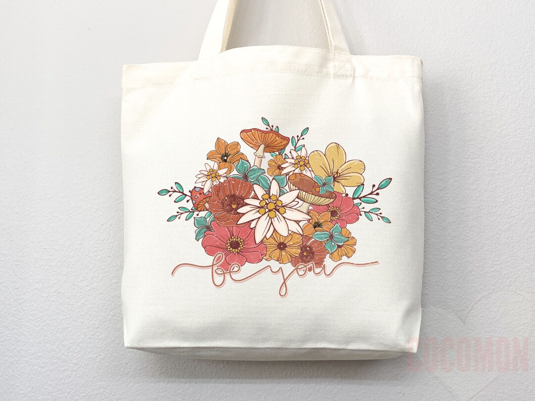 Floral Tote Flower Bag Gift for Floral Lover Flower Lover Gift Bag ...