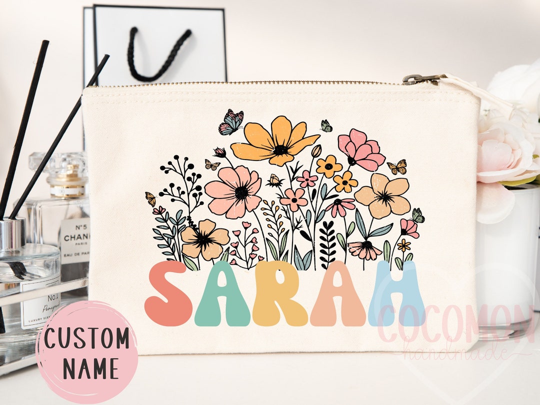 Personalized Cosmetic Pouch Custom Makeup Bag Gift Custom Make up Pouch ...