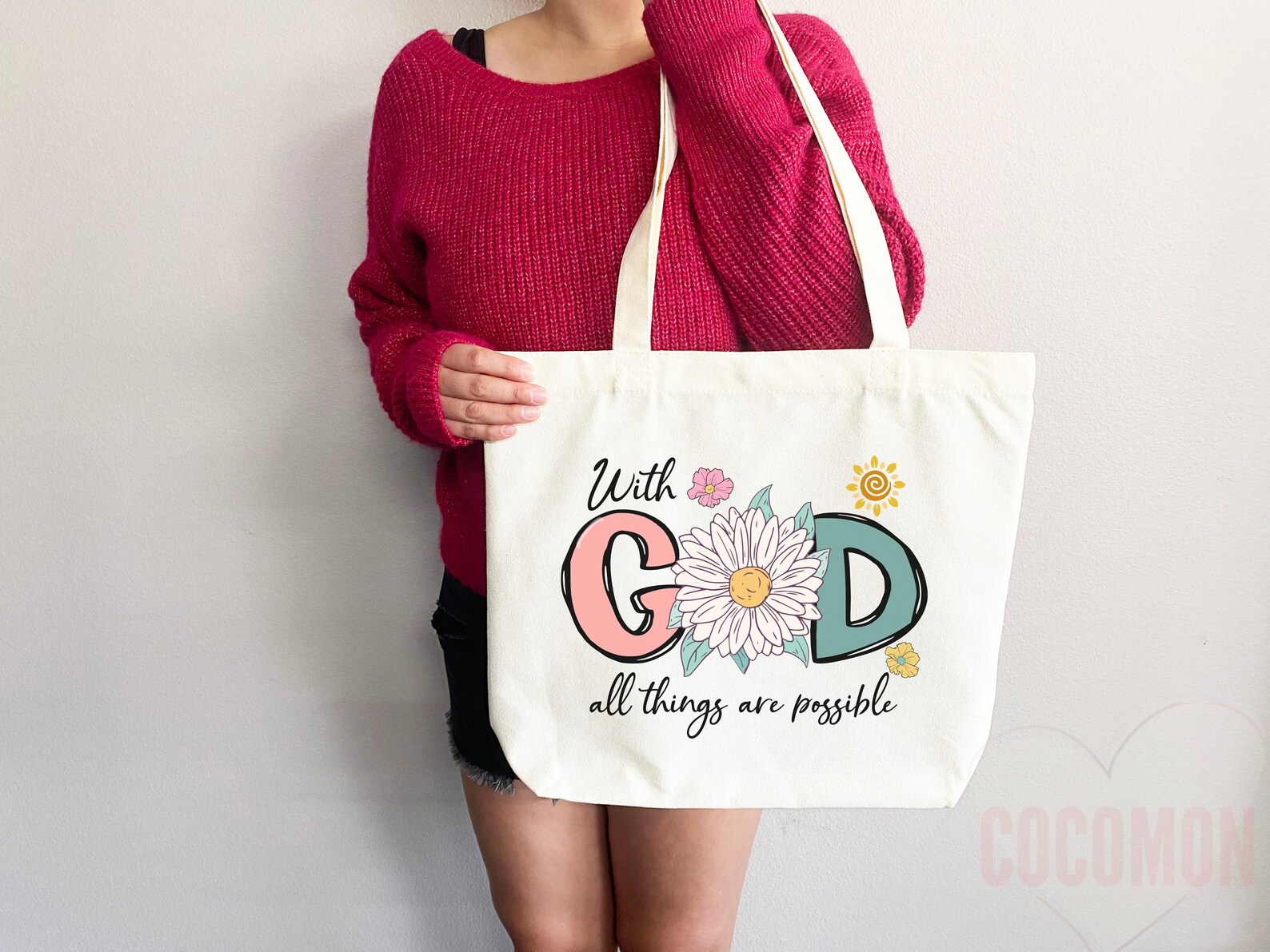 Faith Tote Bag Christian Tote Bag Canvas Gift Religious Gift Scripture ...