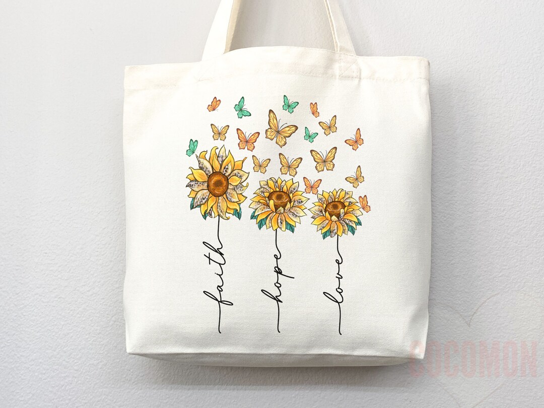 Faith Tote Bag Christian Tote Bag Canvas Gift Religious Gift Scripture ...