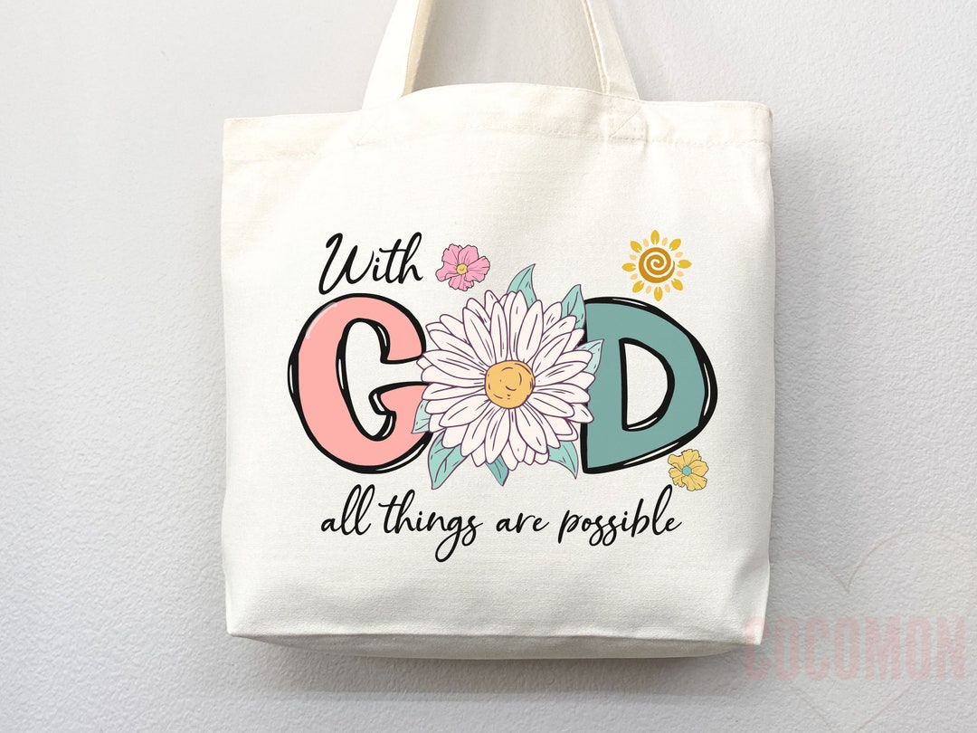 Faith Tote Bag: Christian Scripture Canvas Shopper - Etsy