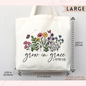 Faith Tote Bag: Christian Scripture Canvas Shopper - Etsy