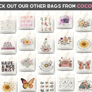 Floral Tote Flower Bag Gift for Floral Lover Flower Lover Gift Bag ...