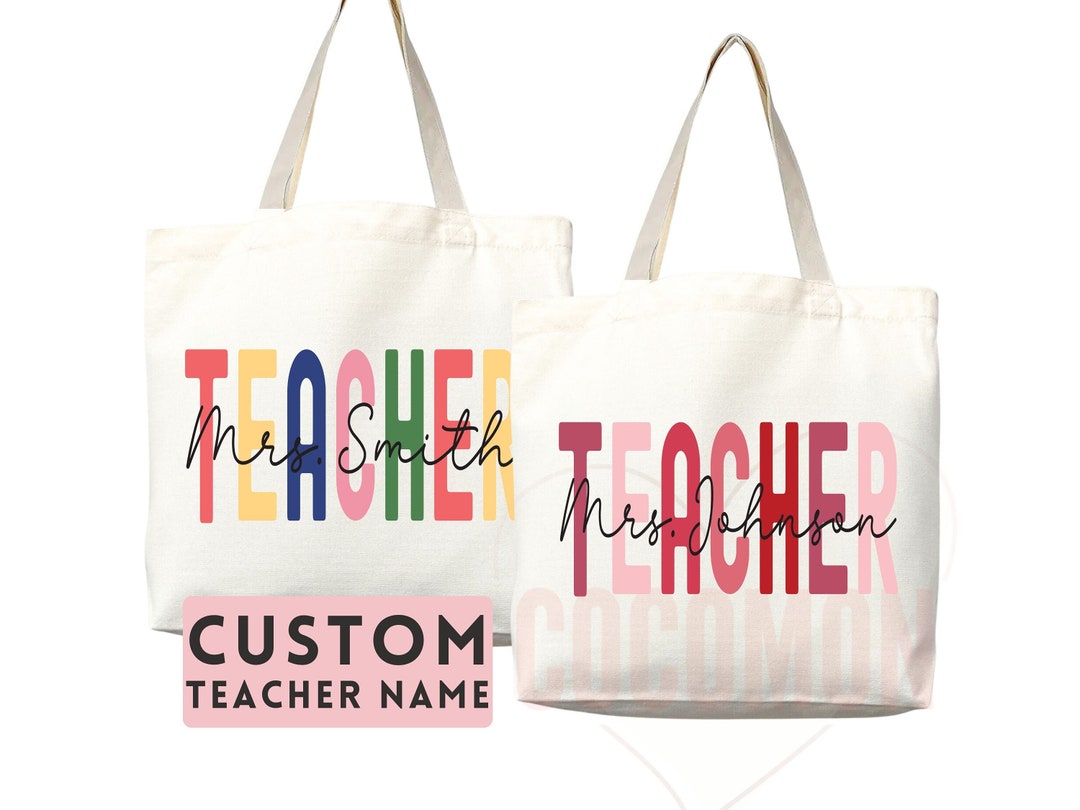 Teacher Appreciation Gift Tote Bag Canvas Custom Teacher Gift ...