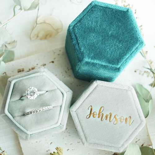 Custom Wedding Ring Box Monogram Ring Bearer Personalized | Etsy