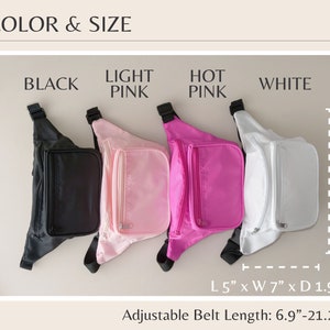 Personalized Nylon Fanny Pack, Letter Patch Fanny Pack, Custom Belt Bag, Bachelorette Party ...