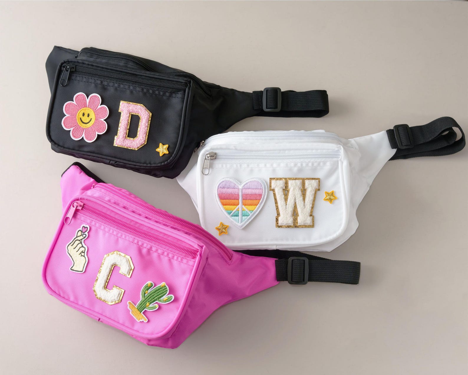 Nylon Fanny Pack, Women Personalized Fanny Pack Bag With Patches ...