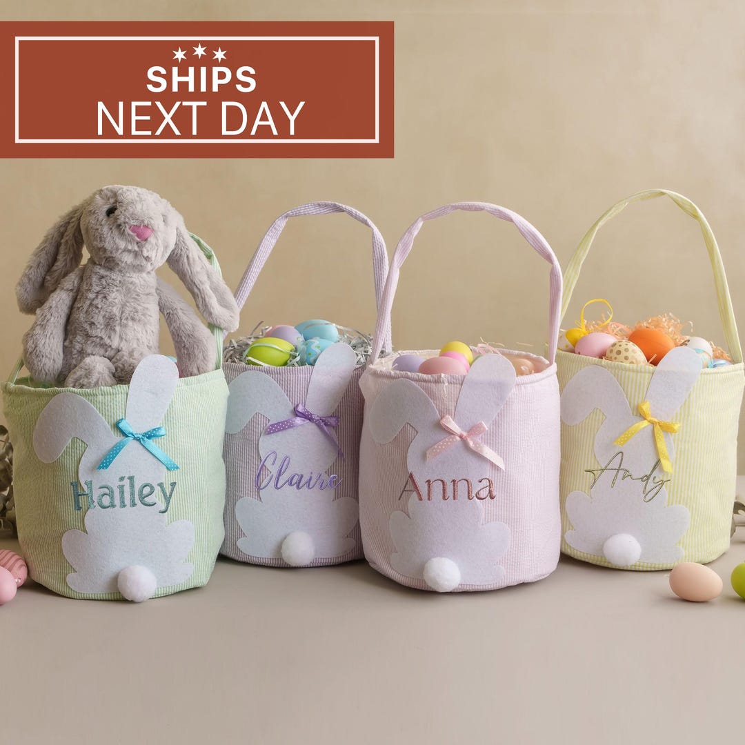 Personalized Easter Basket, Custom Easter Basket for Kids, Baby Easter ...