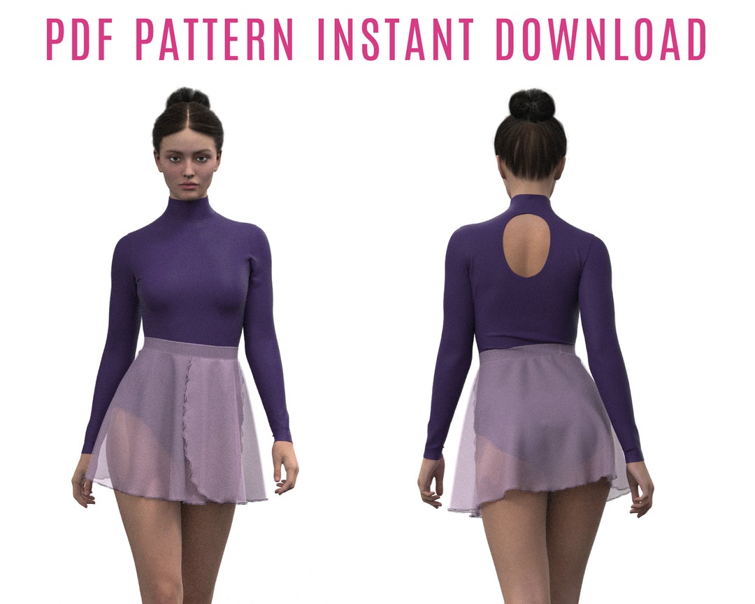 Diy Ballet Leotard And Wrap Skirt Sewing Pattern Pdf Girl And Woman