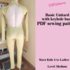 Diy Unitard Sewing Pattern PDF Catsuit With Open Back and High Collar ...