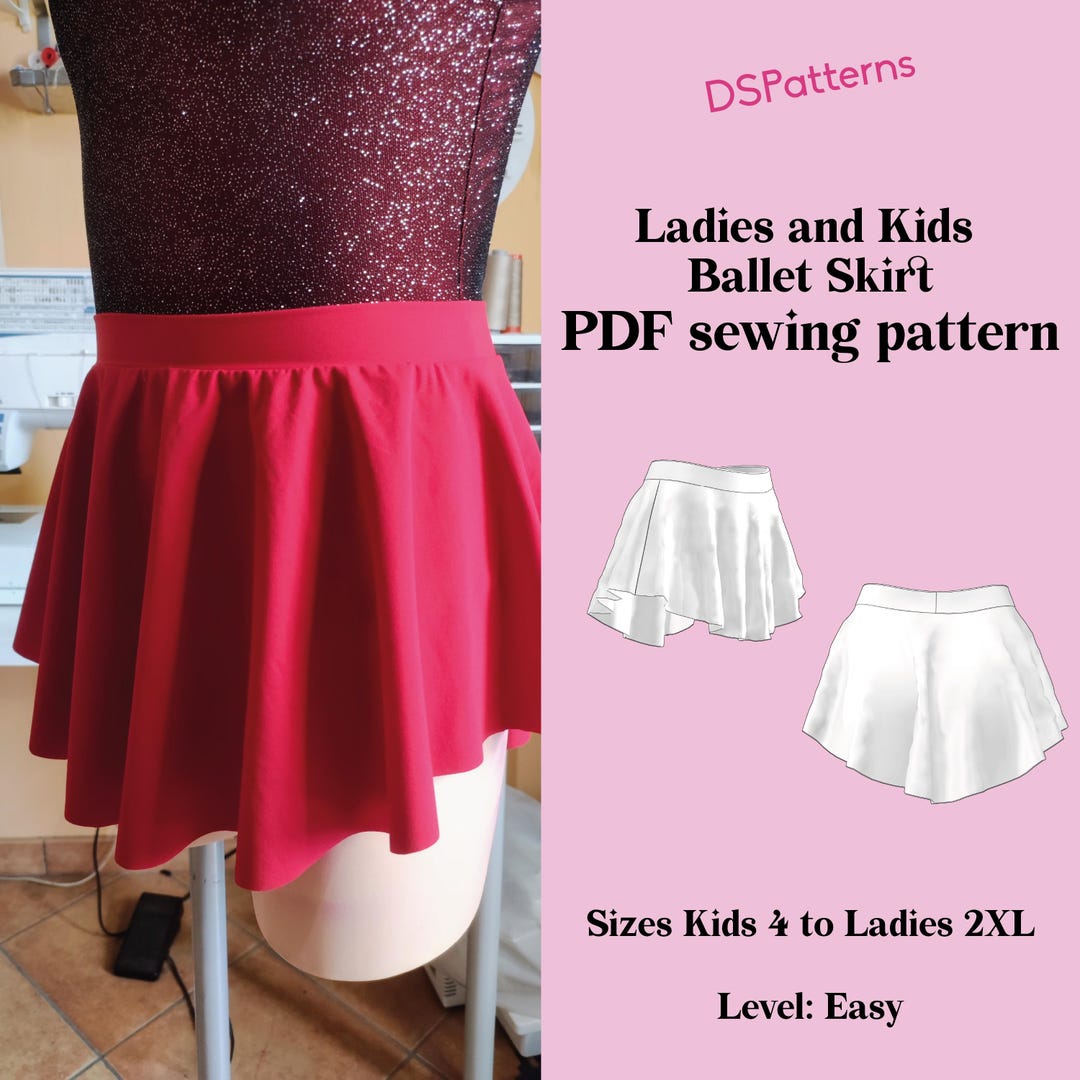 Diy Dance Skirt Sewing Pattern PDF - Asymmetric Ballet SAB Skirt ...